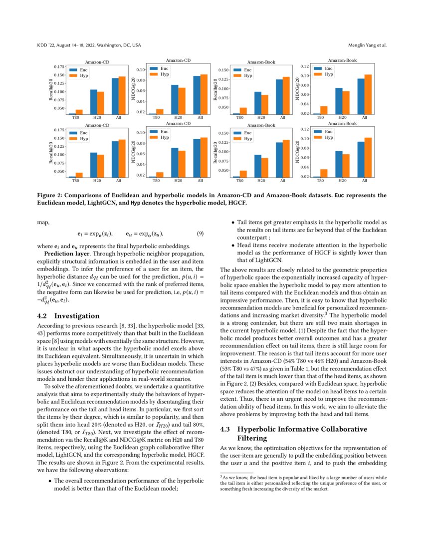HICF: Hyperbolic Informative Collaborative Filtering | DeepAI