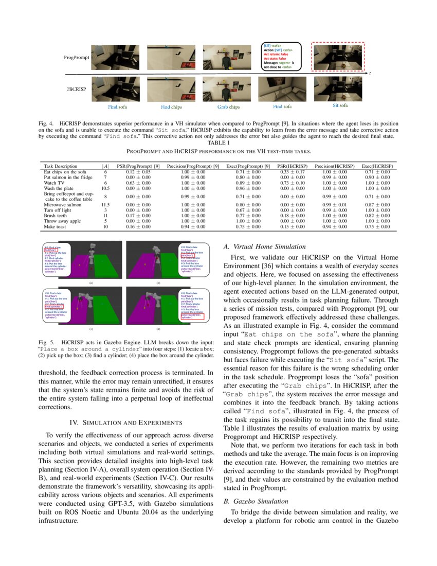 HiCRISP: A Hierarchical Closed-Loop Robotic Intelligent Self-Correction ... HiCRISP: A Hierarchical Closed-Loop Robotic Intelligent Self-Correction ...