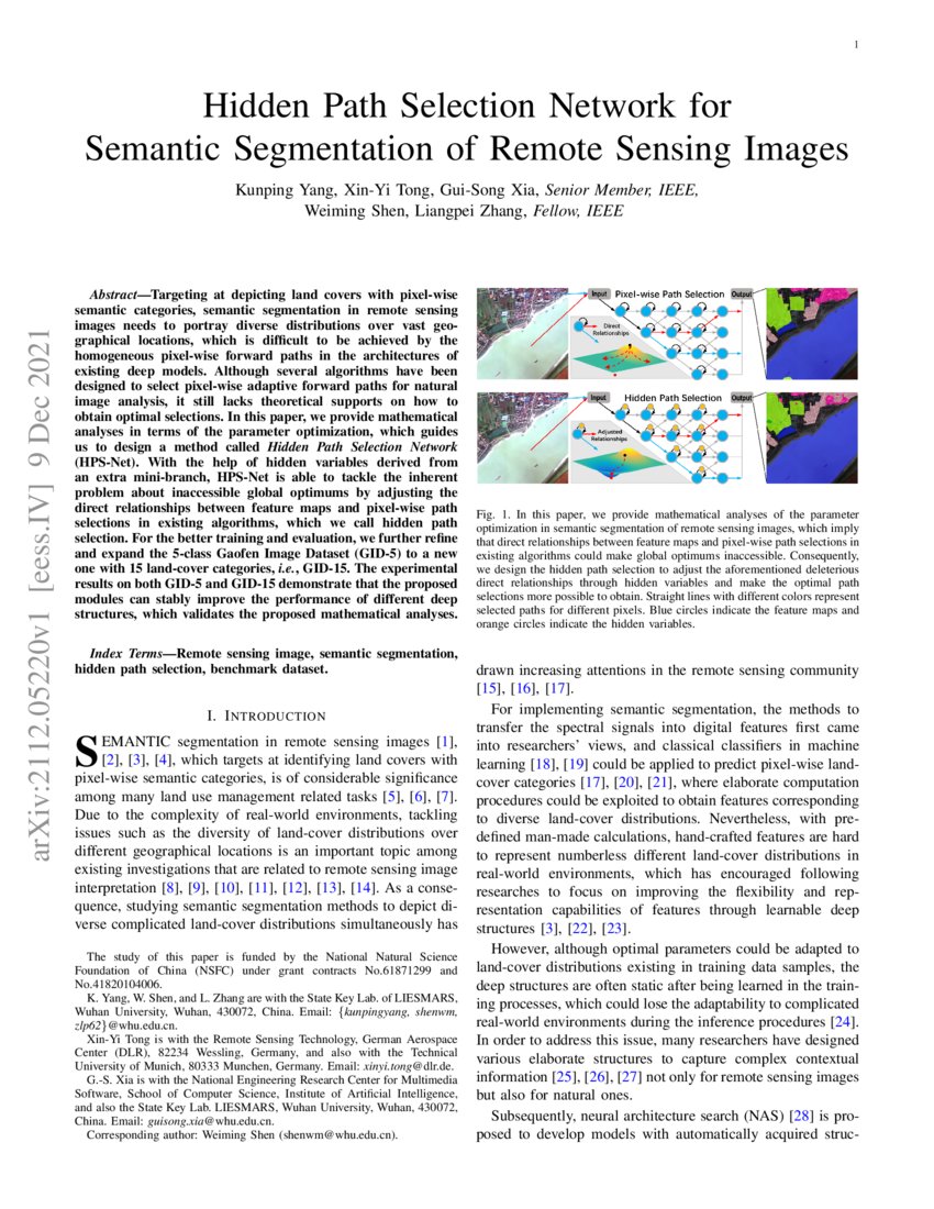Hidden Path Selection Network For Semantic Segmentation Of Remote Sensing Images Deepai