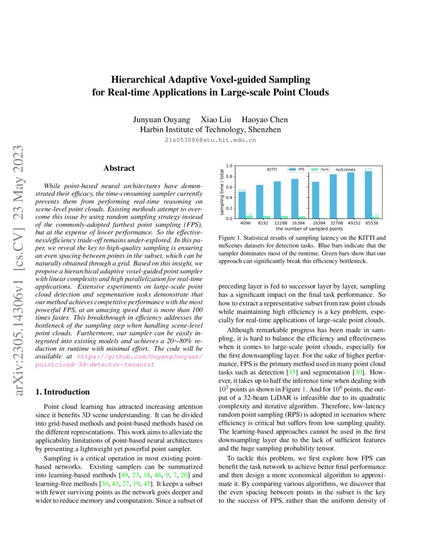 Hierarchical Adaptive Voxel-guided Sampling for Real-time Applications in Large-scale Point ...