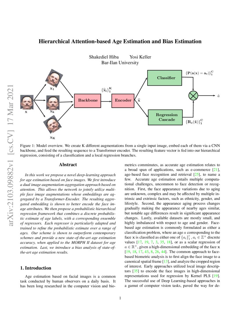Hierarchical Attention Based Age Estimation And Bias Estimation Deepai
