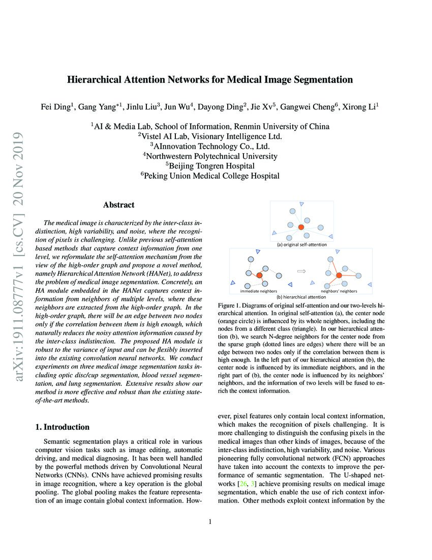 Hierarchical Attention Networks for Medical Image Segmentation | DeepAI