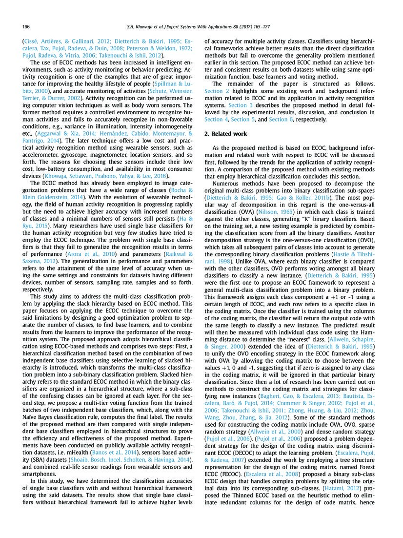 Hierarchical classification method based on selective learning of slacked hierarchy for activity ...