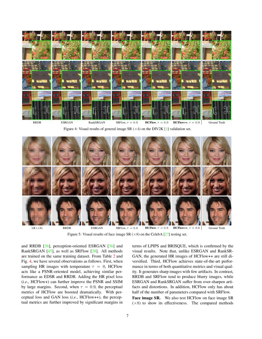 Hierarchical Conditional Flow: A Unified Framework for Image Super-Resolution and Image ...