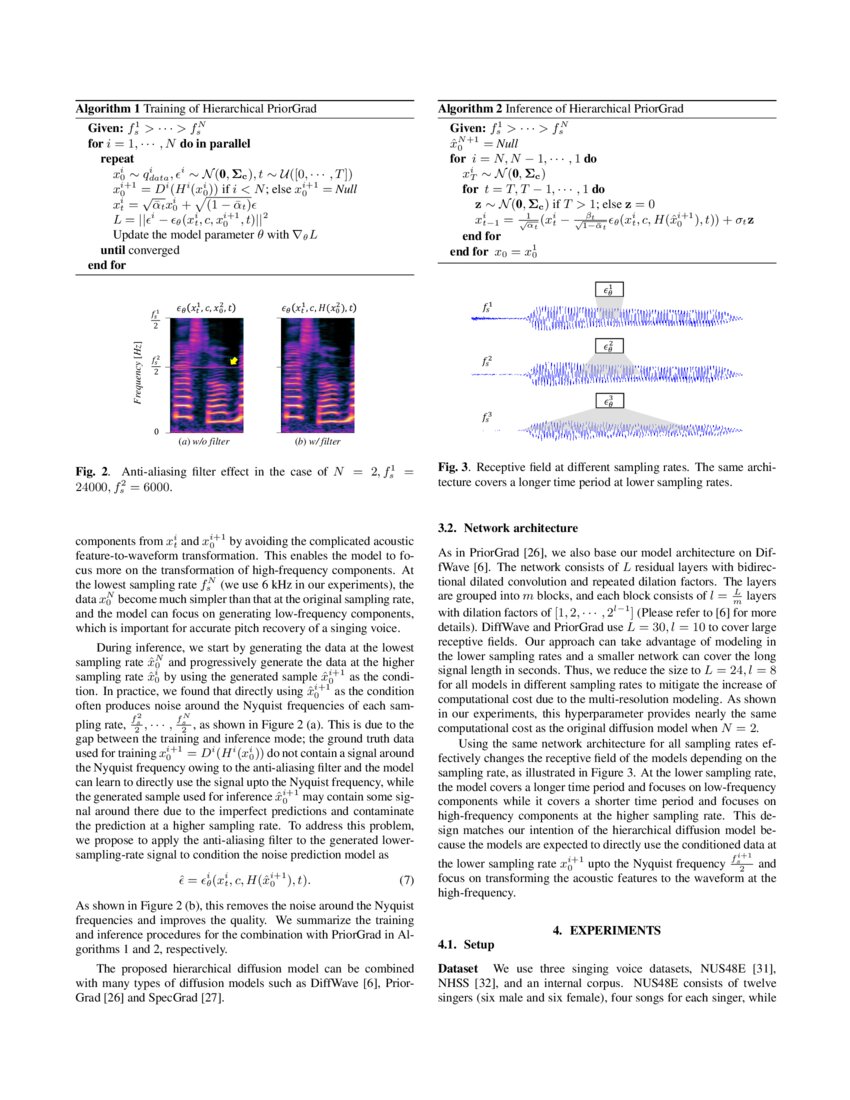 Hierarchical Diffusion Models for Singing Voice Neural Vocoder | DeepAI