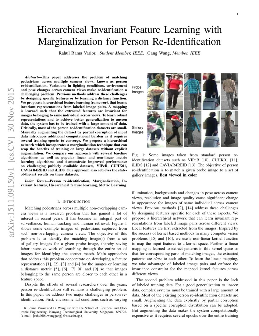 Hierarchical Invariant Feature Learning with Marginalization for Person ...