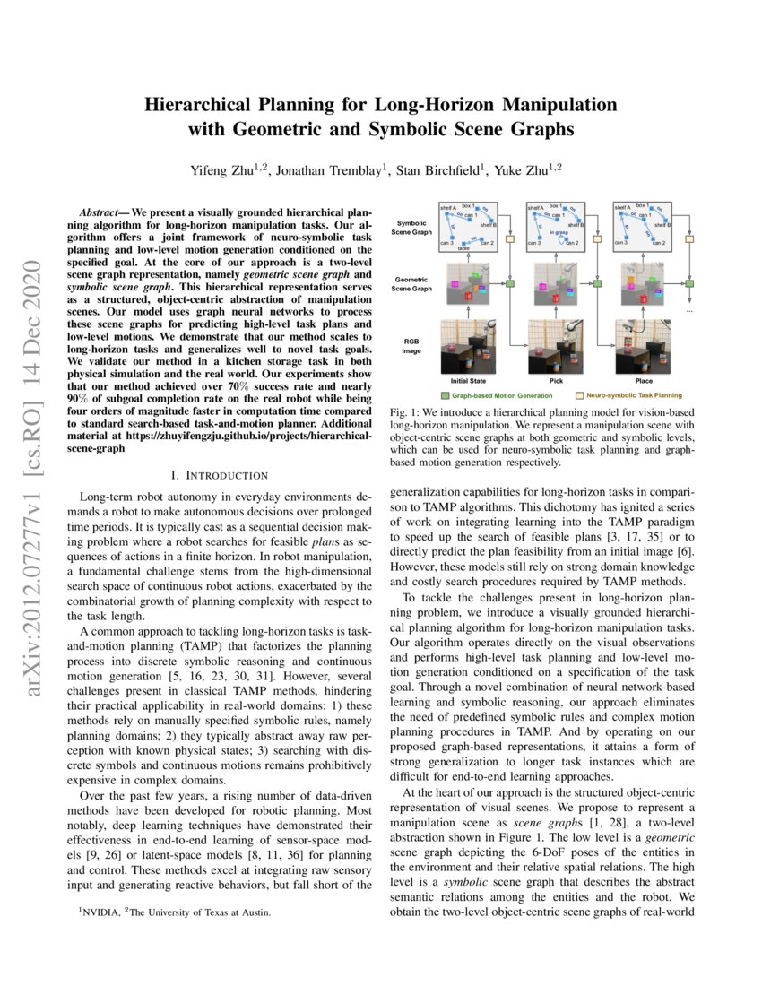 Hierarchical Planning for Long-Horizon Manipulation with Geometric and ...