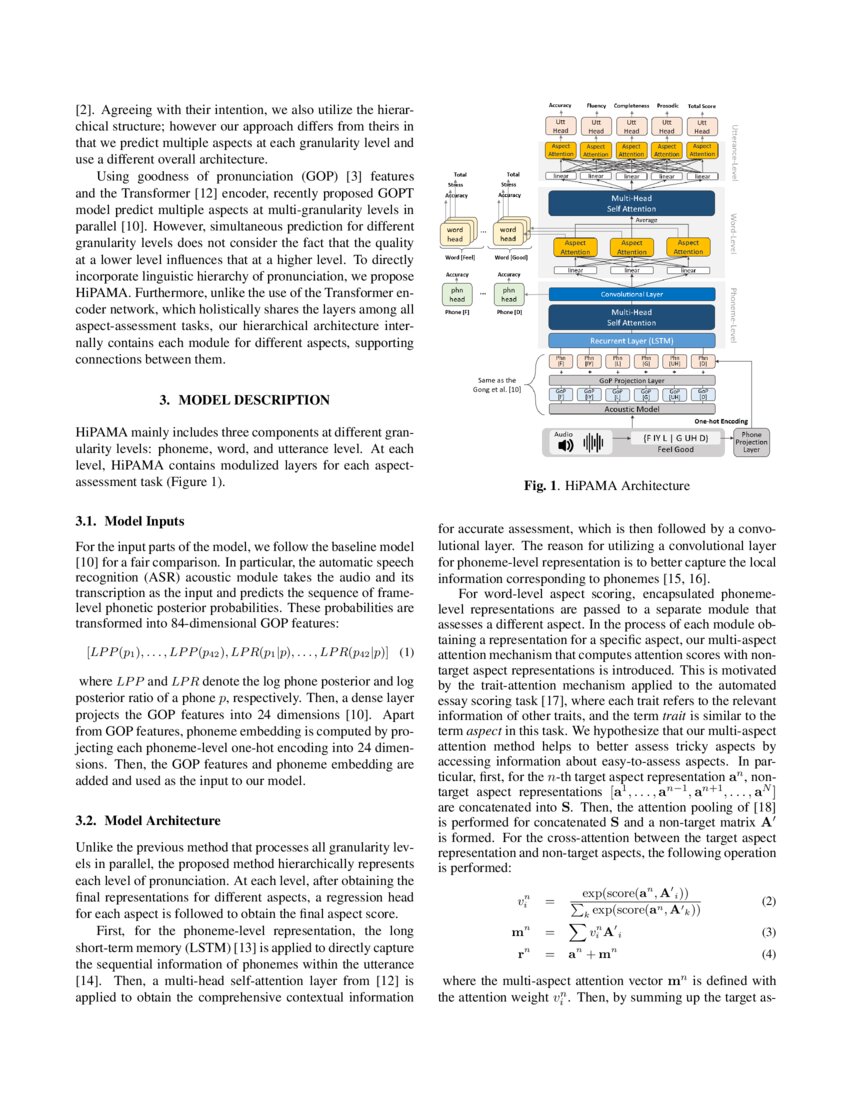 Hierarchical Pronunciation Assessment with Multi-Aspect Attention | DeepAI