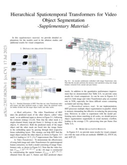 Hierarchical Spatiotemporal Transformers for Video Object Segmentation | DeepAI