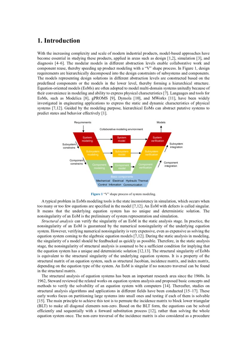 Hierarchical Structural Analysis Method for Complex Equation-oriented ...