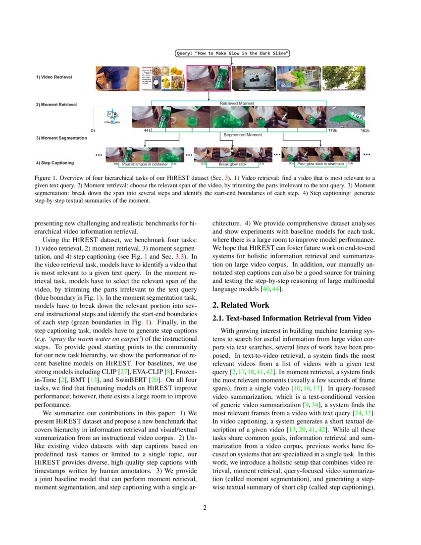 Hierarchical Video-Moment Retrieval and Step-Captioning | DeepAI