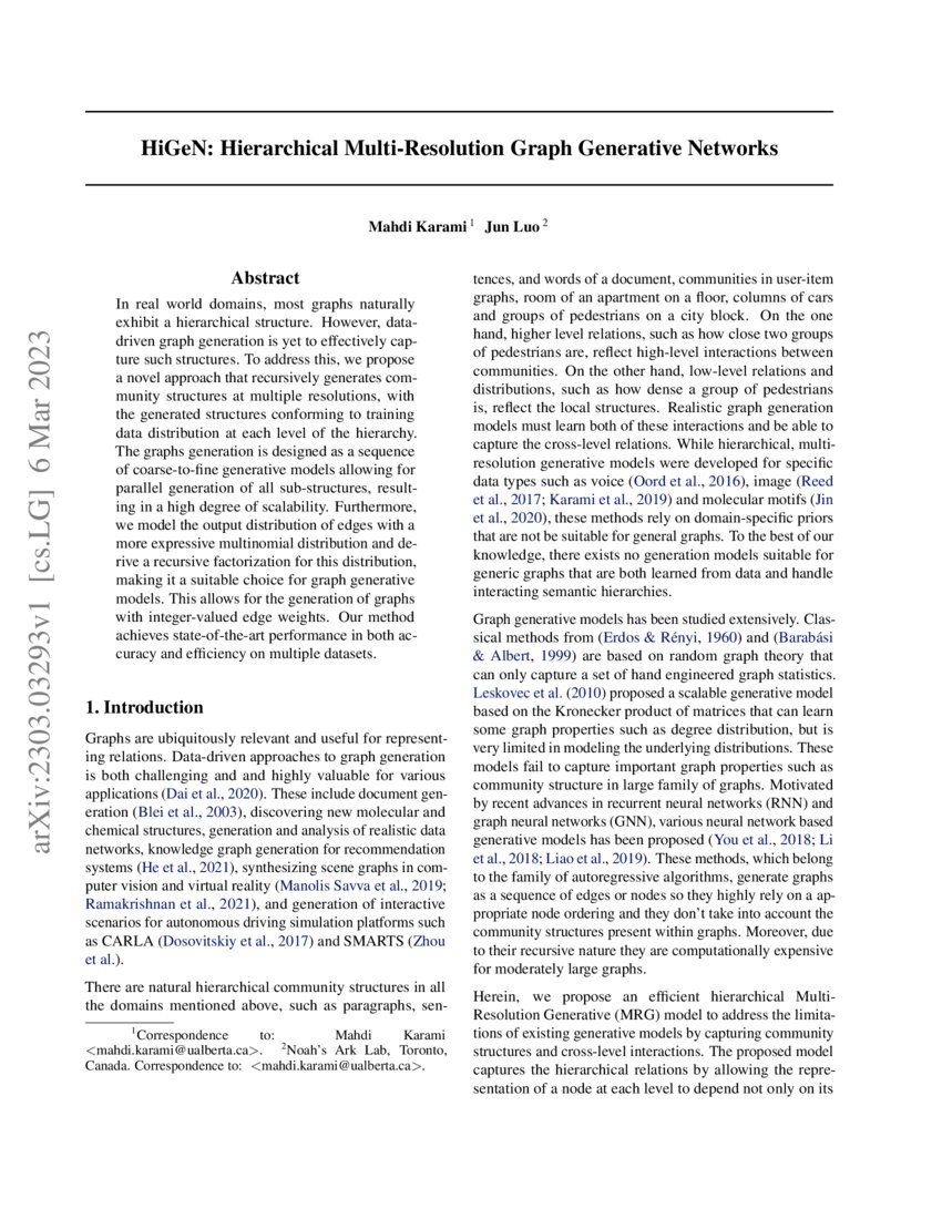 HiGeN: Hierarchical Multi-Resolution Graph Generative Networks | DeepAI HiGeN: Hierarchical Multi-Resolution Graph Generative Networks | DeepAI