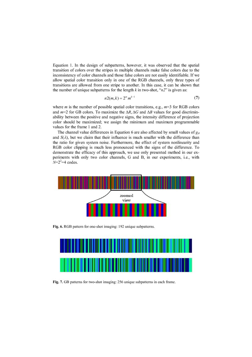 High-Contrast Color-Stripe Pattern for Rapid Structured-Light Range Imaging | DeepAI
