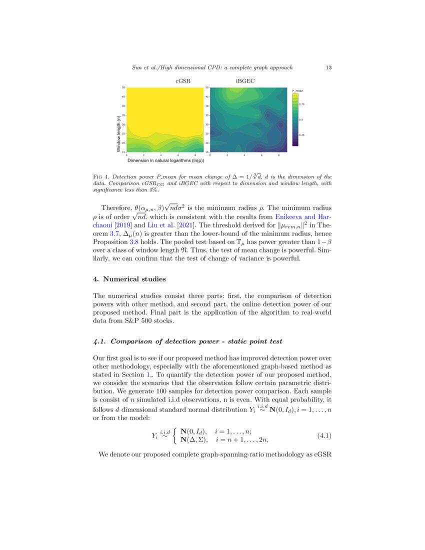 High dimensional change-point detection: a complete graph approach | DeepAI