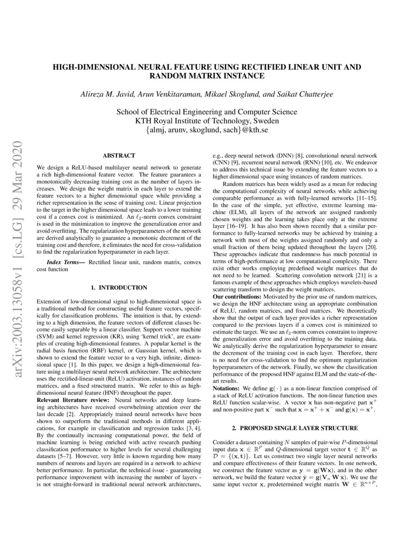 High-dimensional Neural Feature using Rectified Linear Unit and Random ...