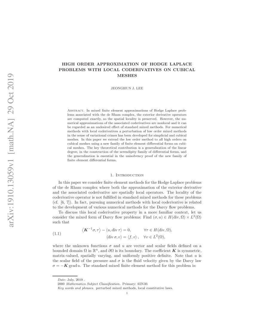 High Order Approximation Of Hodge Laplace Problems With Local Coderivatives On Cubical Meshes