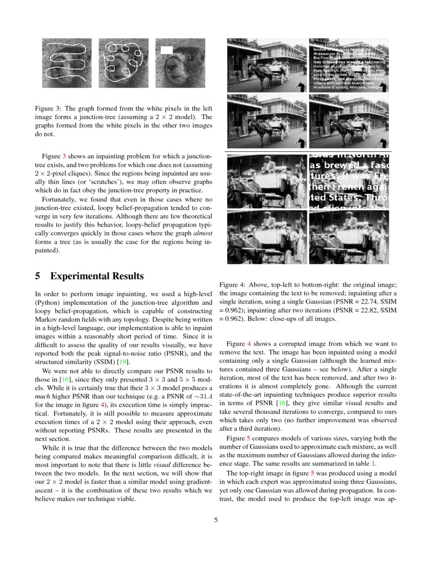 High-Order Nonparametric Belief-Propagation for Fast Image Inpainting ... High-Order Nonparametric Belief-Propagation for Fast Image Inpainting ...