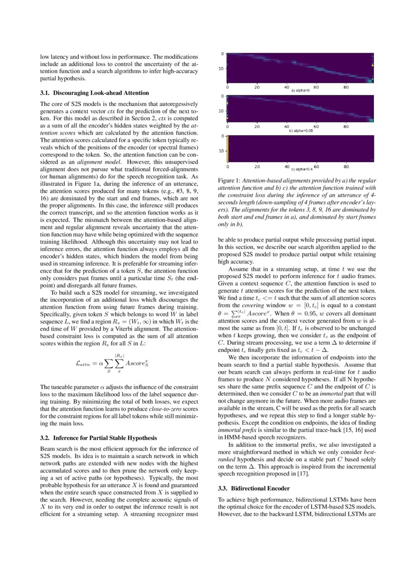 High Performance Sequence-to-Sequence Model for Streaming Speech Recognition | DeepAI