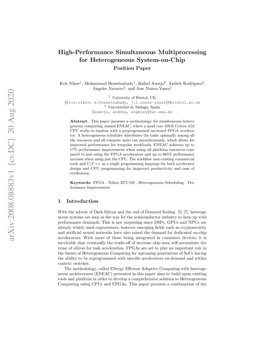 High-Performance Simultaneous Multiprocessing for Heterogeneous System ...