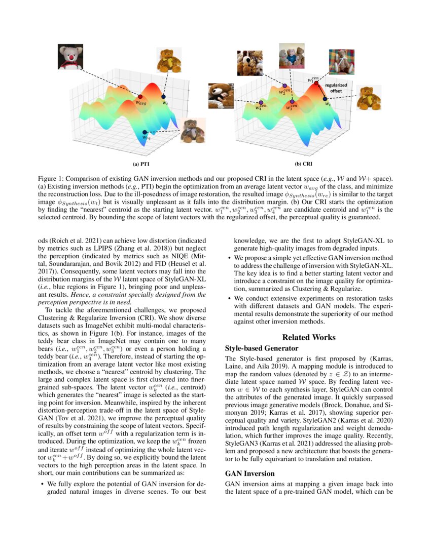 High Resolution Gan Inversion For Degraded Images In Large Diverse Datasets Deepai
