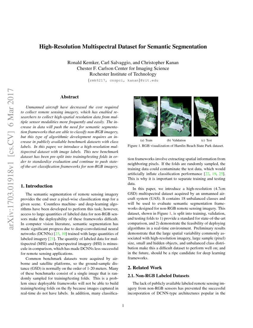 High-Resolution Multispectral Dataset for Semantic Segmentation | DeepAI