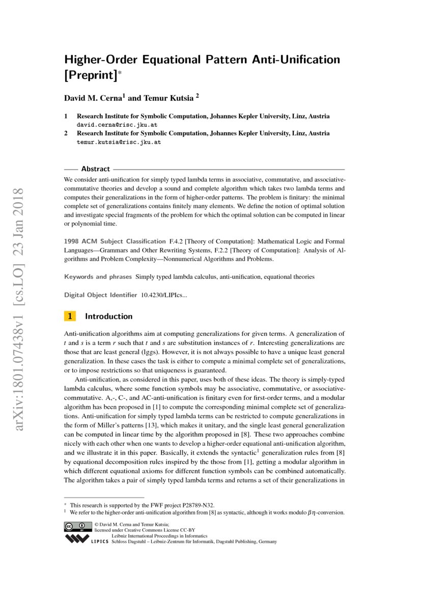 Higher-Order Equational Pattern Anti-Unification [Preprint] | DeepAI