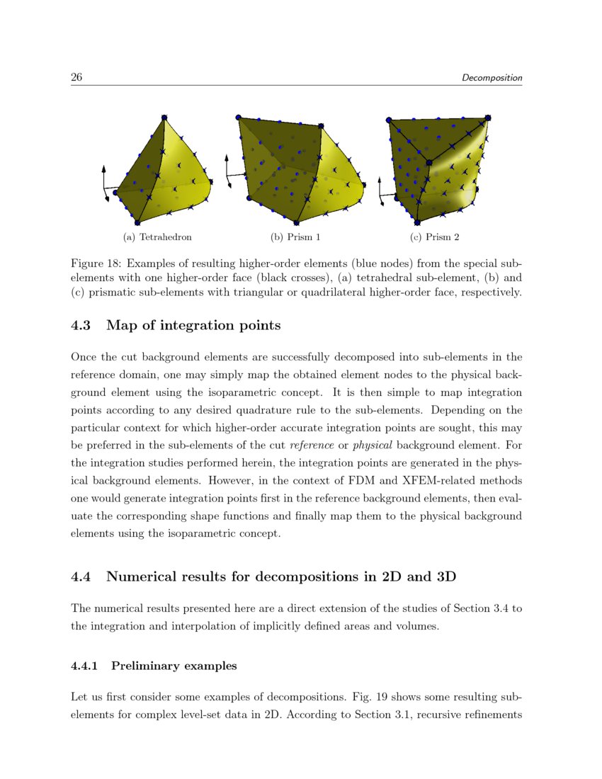 Higher-order meshing of implicit geometries - part I: Integration and ...