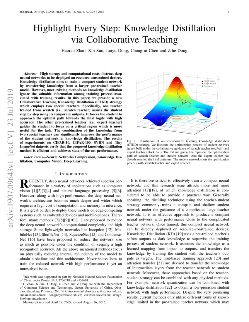 Highlight Every Step: Knowledge Distillation via Collaborative Teaching ...