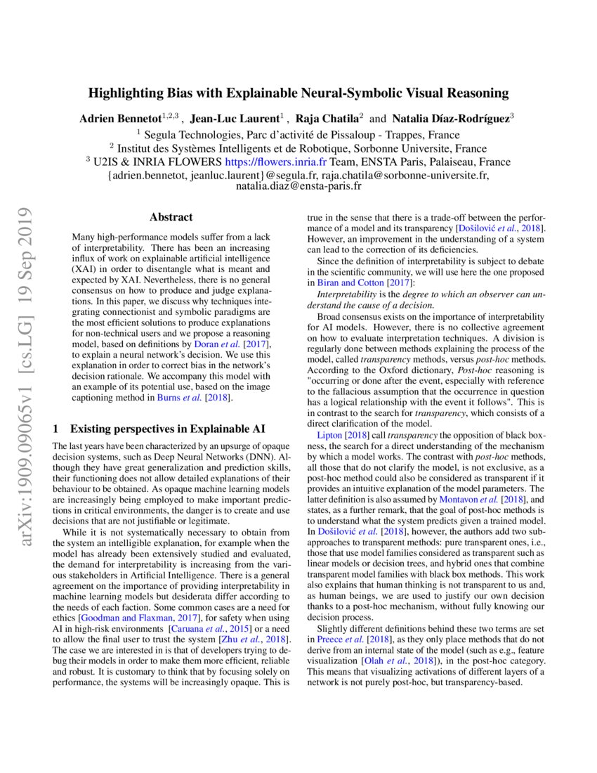 Highlighting Bias with Explainable Neural-Symbolic Visual Reasoning | DeepAI