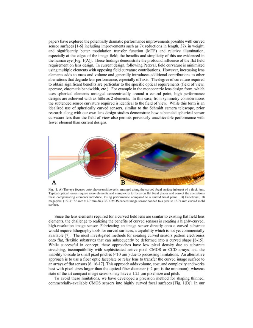 Highly curved image sensors: a practical approach for improved optical ...