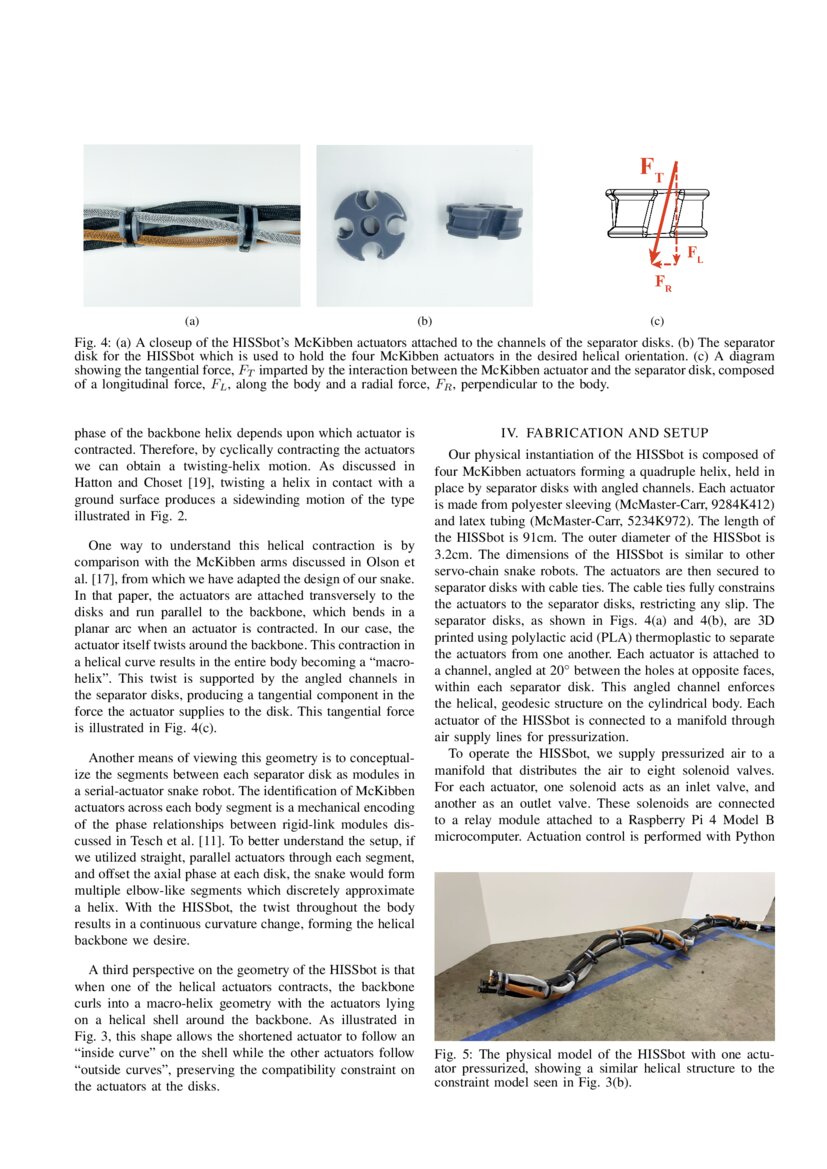 HISSbot: Sidewinding with a Soft Snake Robot | DeepAI
