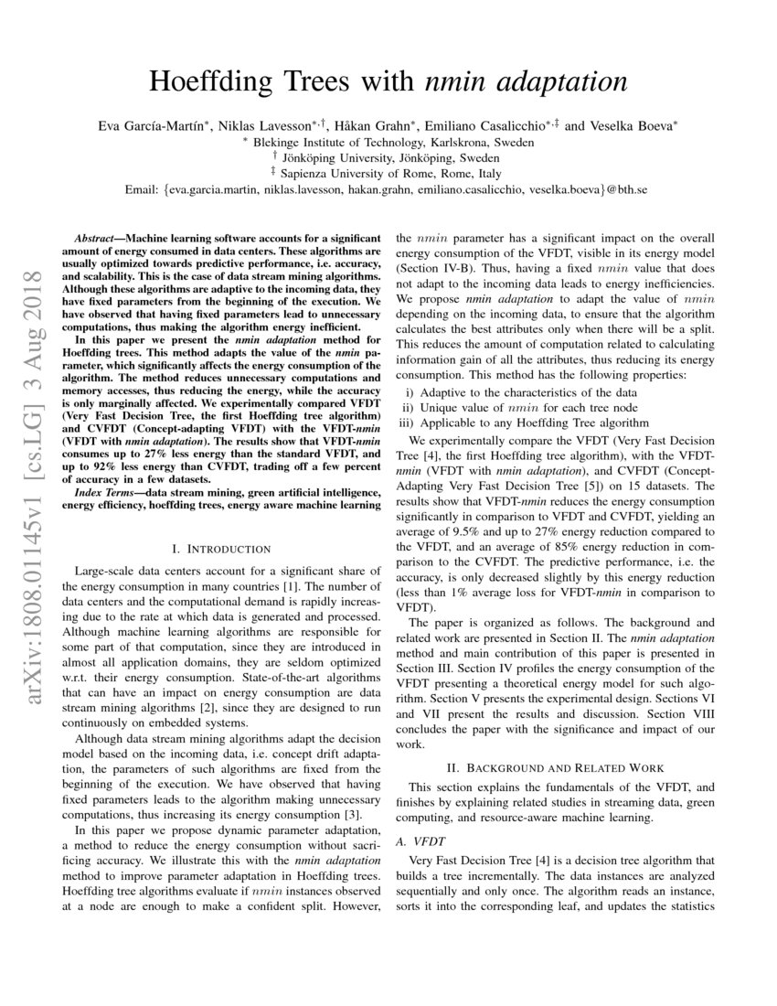Hoeffding Trees with nmin adaptation | DeepAI