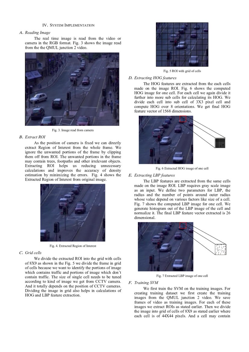 HOG, LBP and SVM based Traffic Density Estimation at Intersection | DeepAI