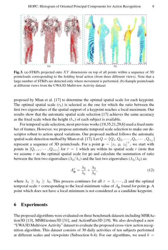 HOPC: Histogram of Oriented Principal Components of 3D Pointclouds for Action Recognition | DeepAI