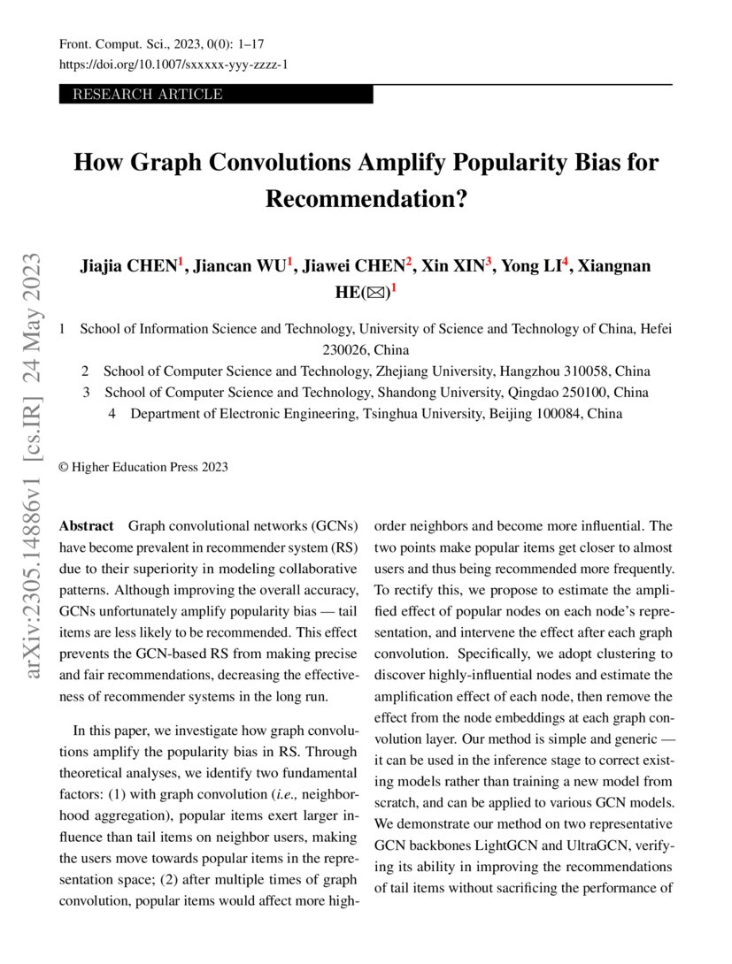 How Graph Convolutions Amplify Popularity Bias for Recommendation? | DeepAI