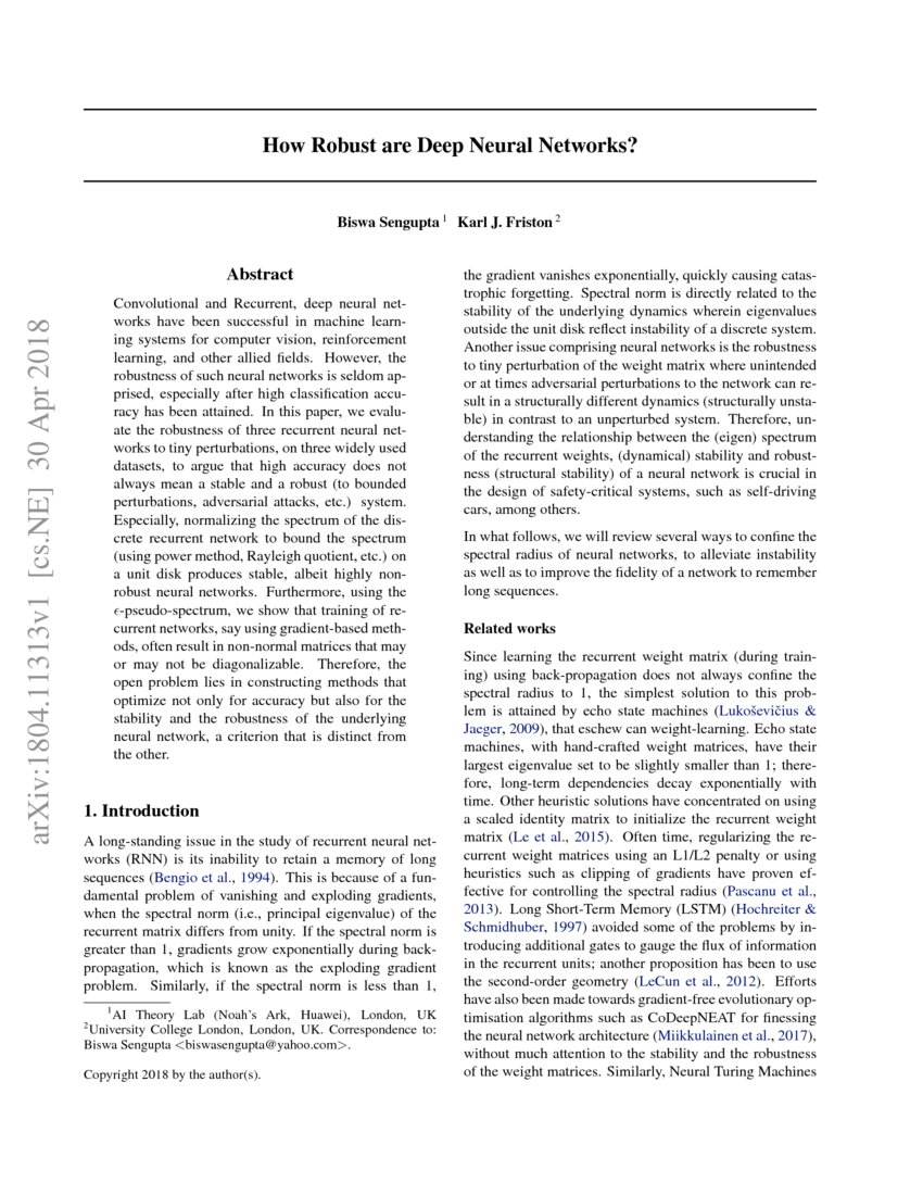 How Robust are Deep Neural Networks? | DeepAI