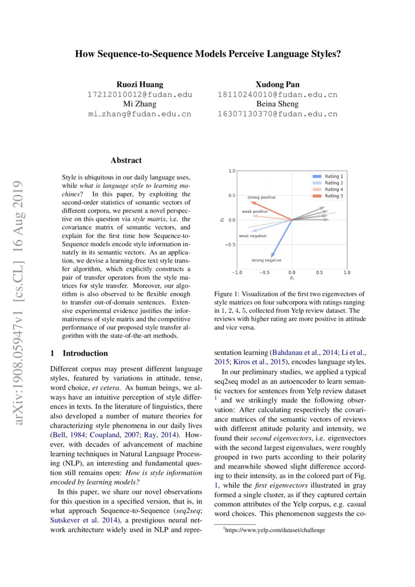 How Sequence-to-Sequence Models Perceive Language Styles? | DeepAI