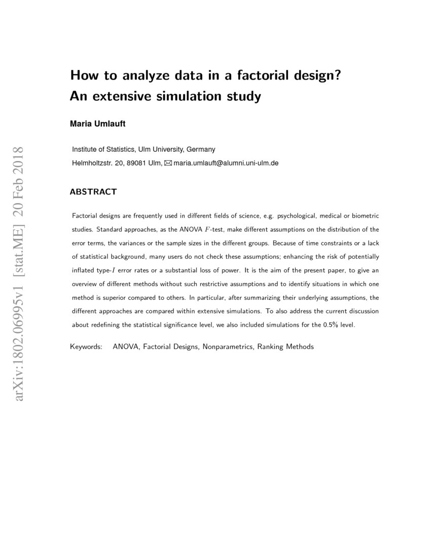 How to analyze data in a factorial design? An extensive simulation ...