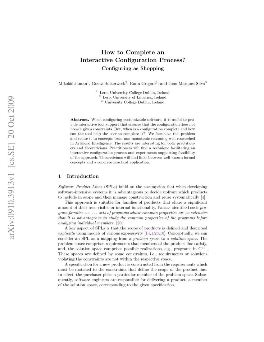 How to Complete an Interactive Configuration Process? | DeepAI