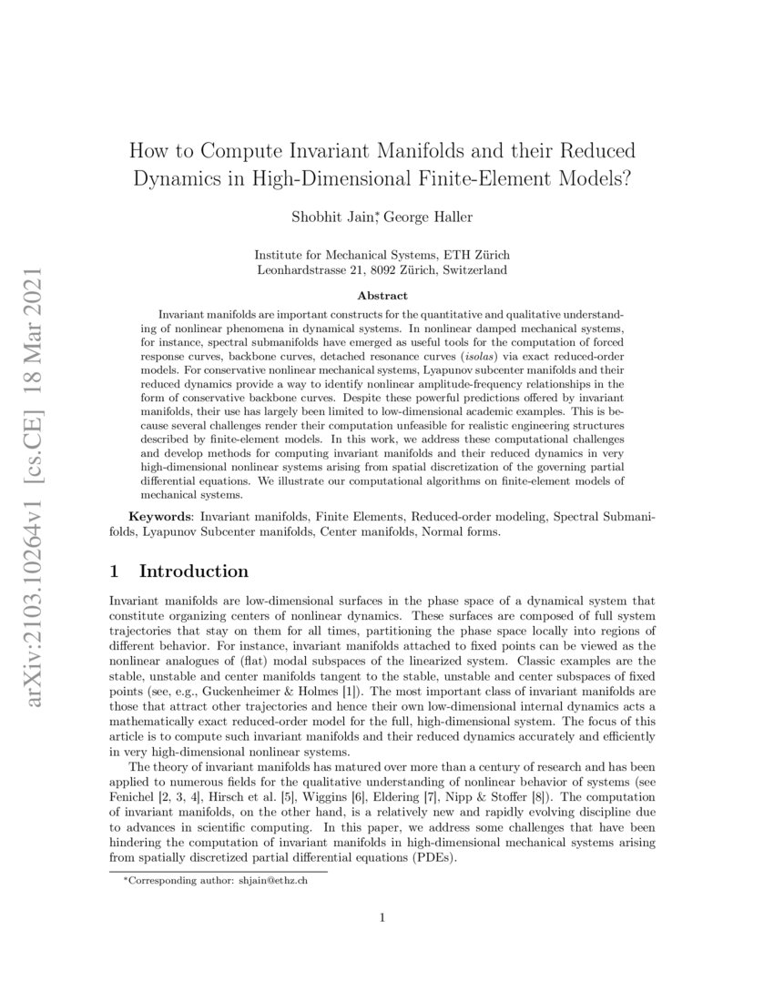 How to Compute Invariant Manifolds and their Reduced Dynamics in High ...
