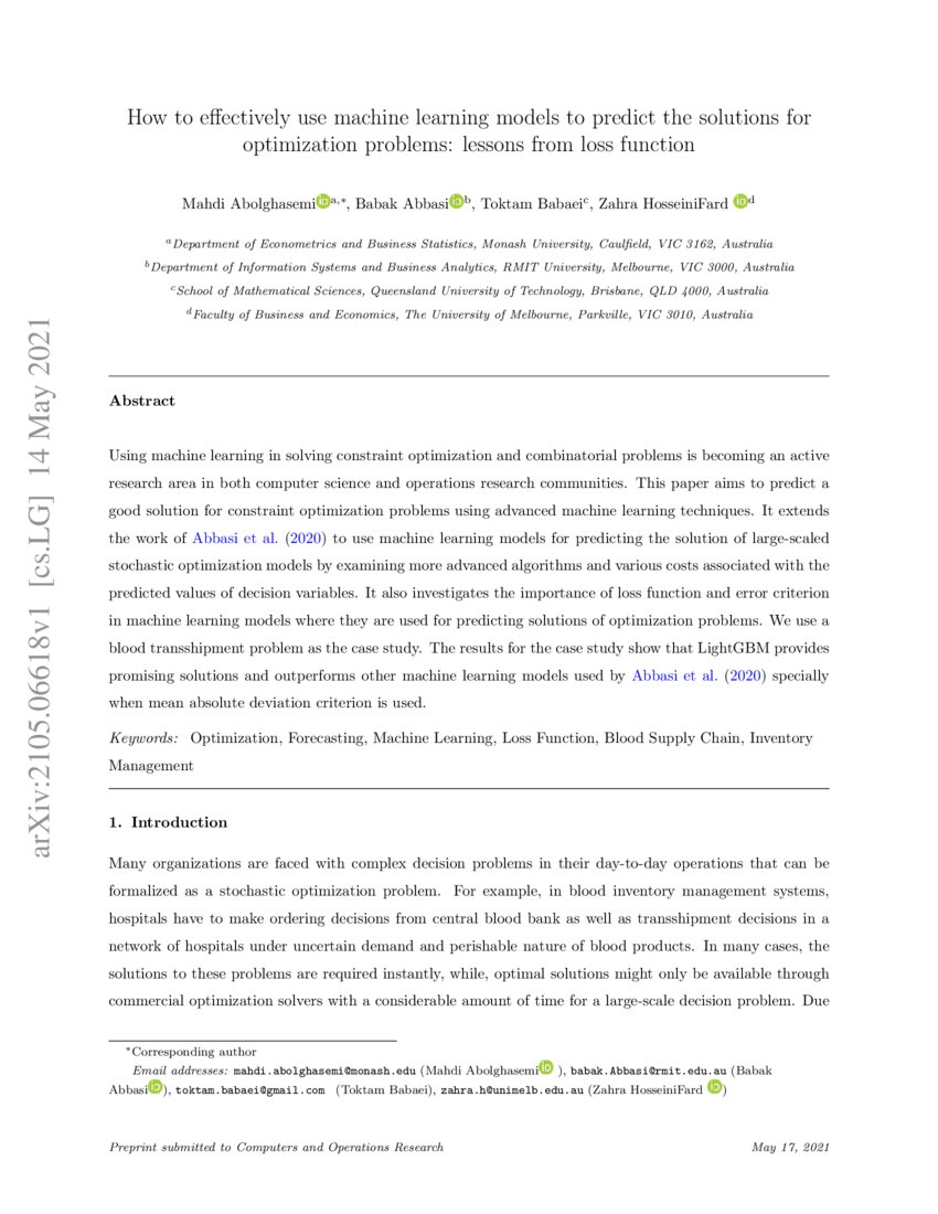 How to effectively use machine learning models to predict the solutions ...