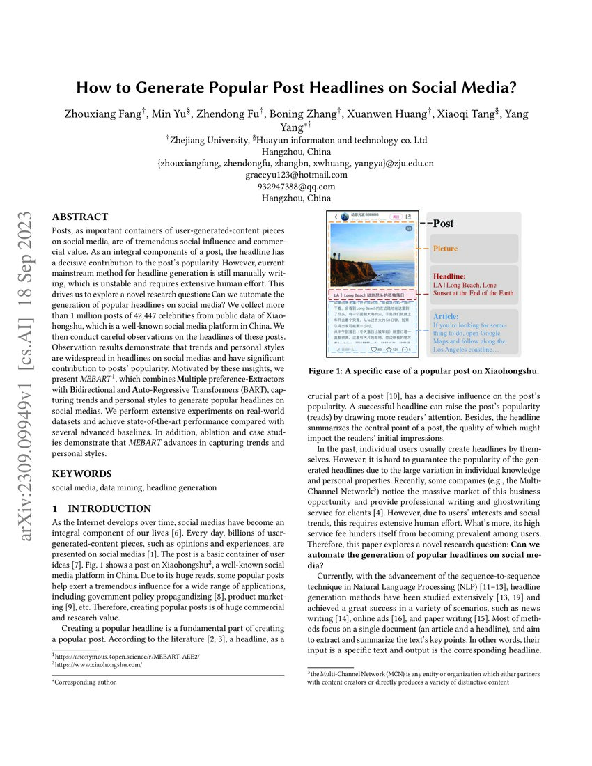 How to Generate Popular Post Headlines on Social Media? | DeepAI