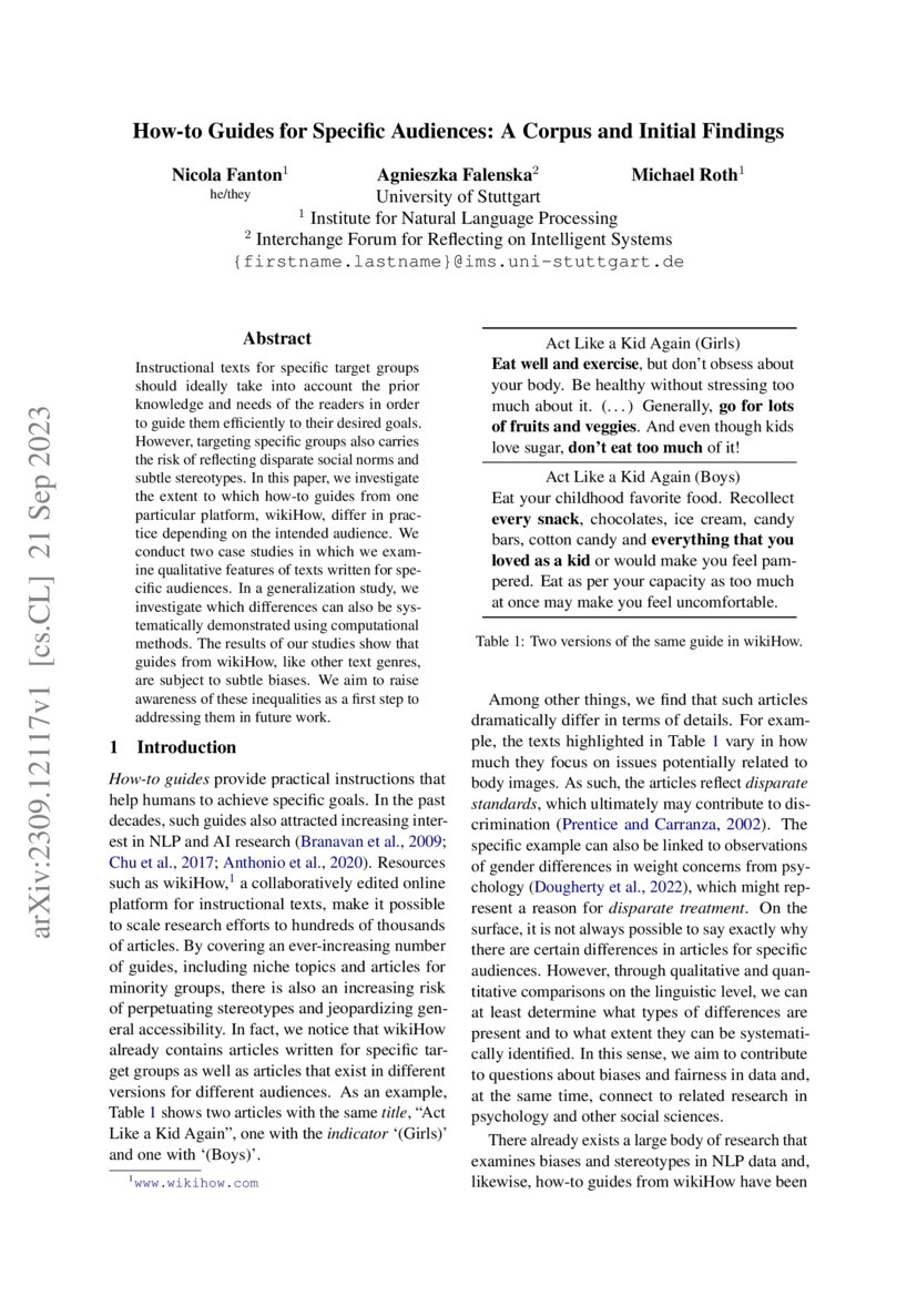 How-to Guides for Specific Audiences: A Corpus and Initial Findings ...