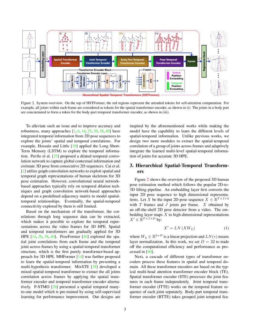 Hstformer Hierarchical Spatial Temporal Transformers For 3d Human Pose Estimation Deepai 4471