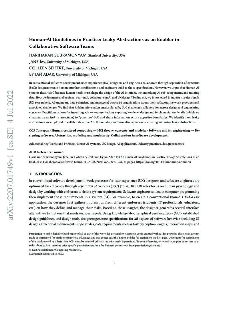 Human-AI Guidelines in Practice: Leaky Abstractions as an Enabler in ...