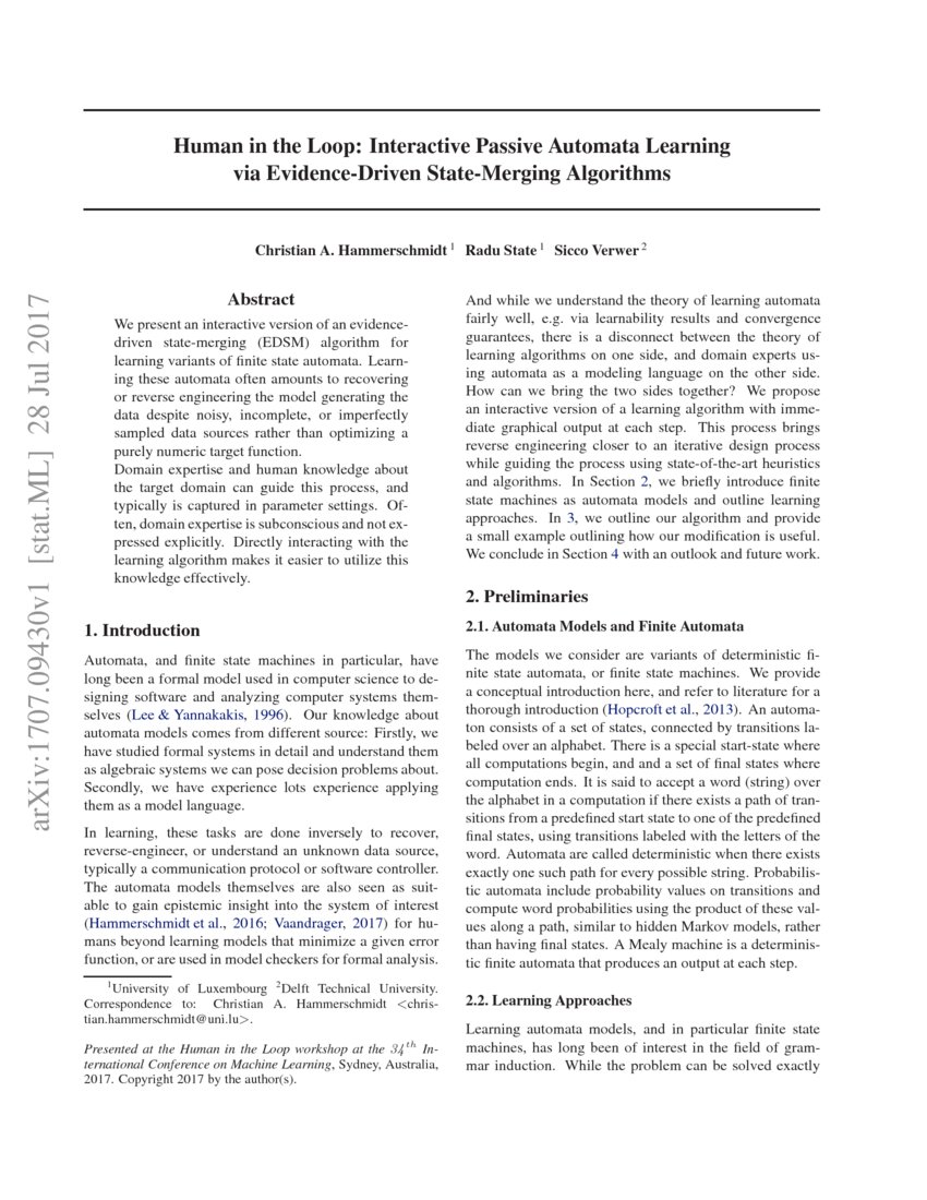 Human In The Loop Interactive Passive Automata Learning Via Evidence Driven State Merging