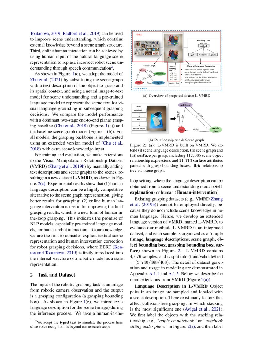 Human In The Loop Robotic Grasping Using Bert Scene Representation Deepai