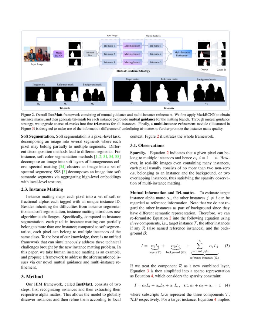 Human Instance Matting via Mutual Guidance and Multi-Instance Refinement | DeepAI