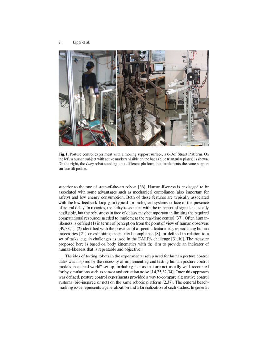 Human-Likeness Indicator for Robot Posture Control and Balance | DeepAI