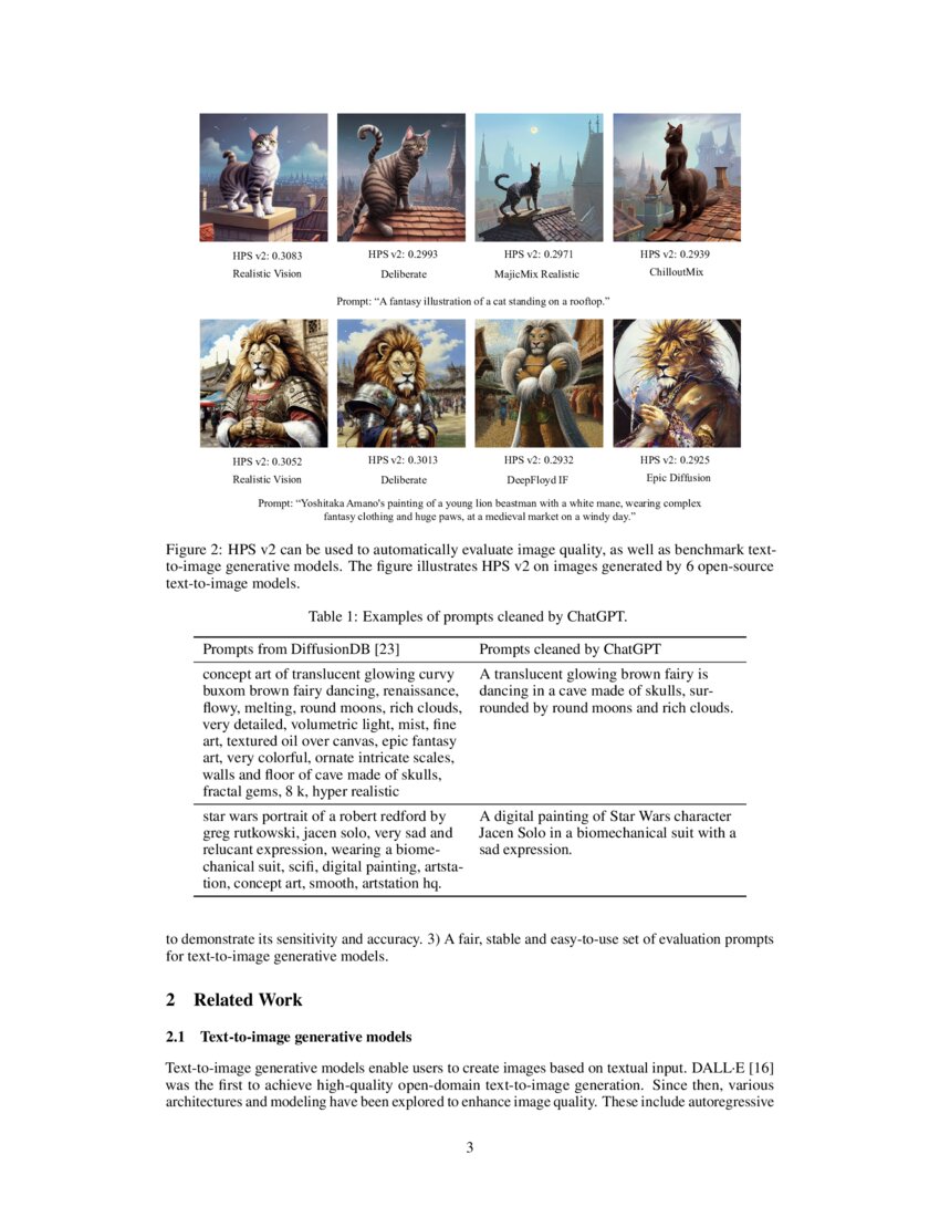 Human Preference Score v2: A Solid Benchmark for Evaluating Human Preferences of Text-to-Image ...